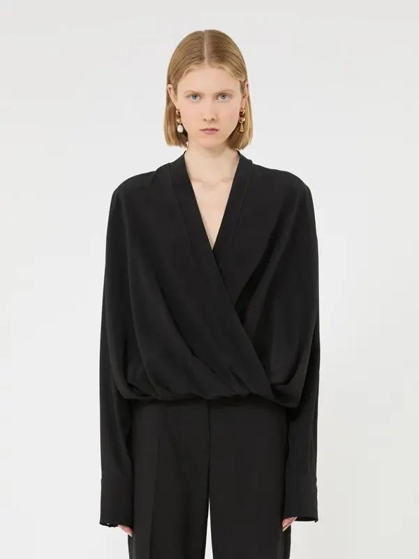 Max Mara Loose-fit Pure Silk Shirt - Black