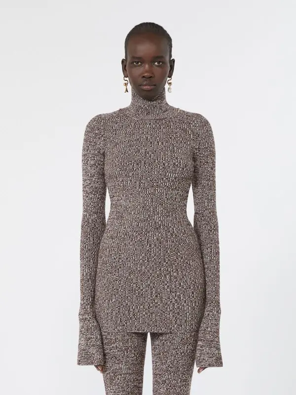 Max Mara Slim Stretch Wool Sweater - Chocolate