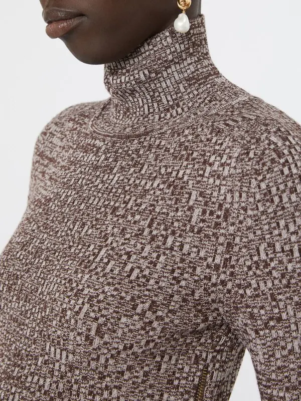 Max Mara Slim Stretch Wool Sweater - Chocolate
