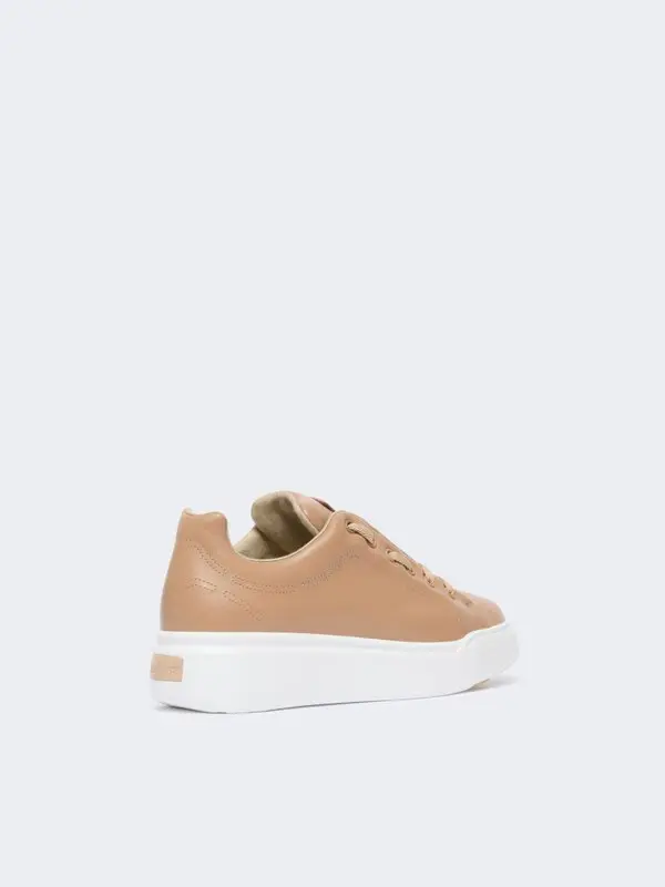 Max Mara Leather Sneakers - Ivory