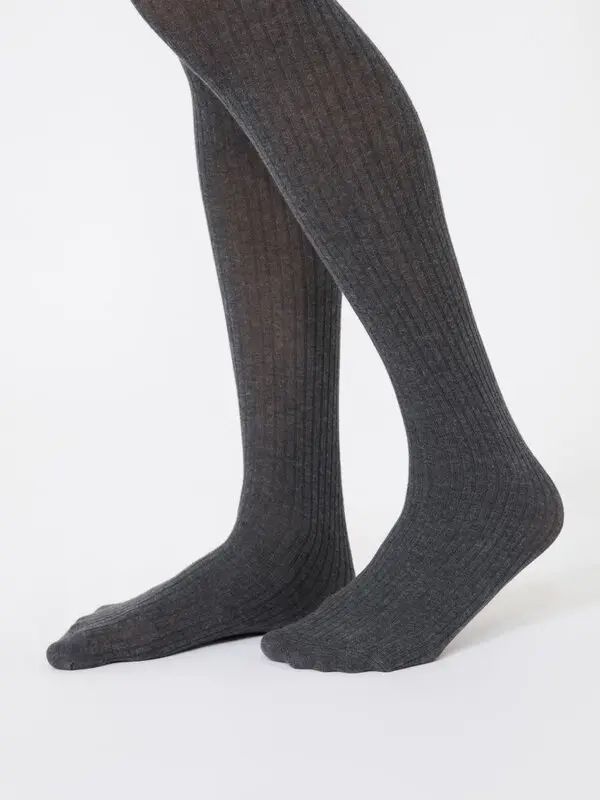 Max Mara Ribbed Cotton Tights