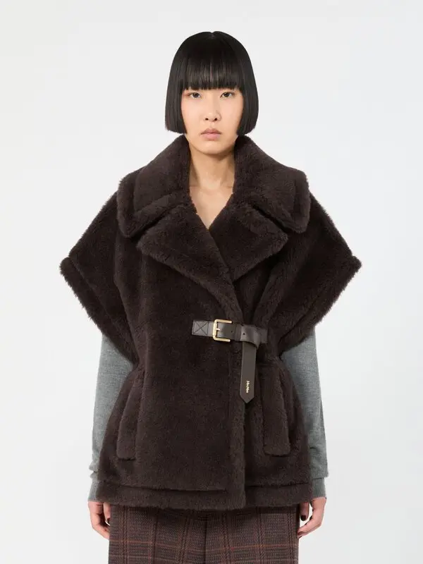 Max Mara Alpaca And Wool Teddy Cape