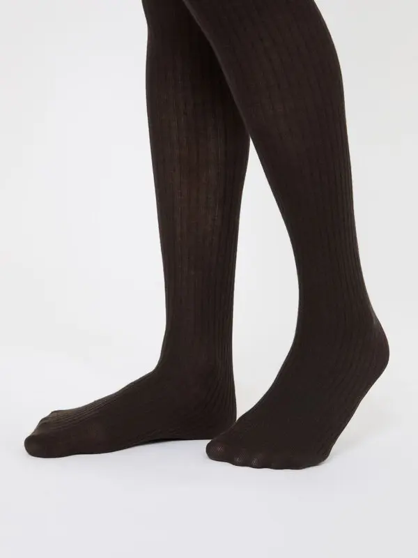 Max Mara Ribbed Cotton Tights