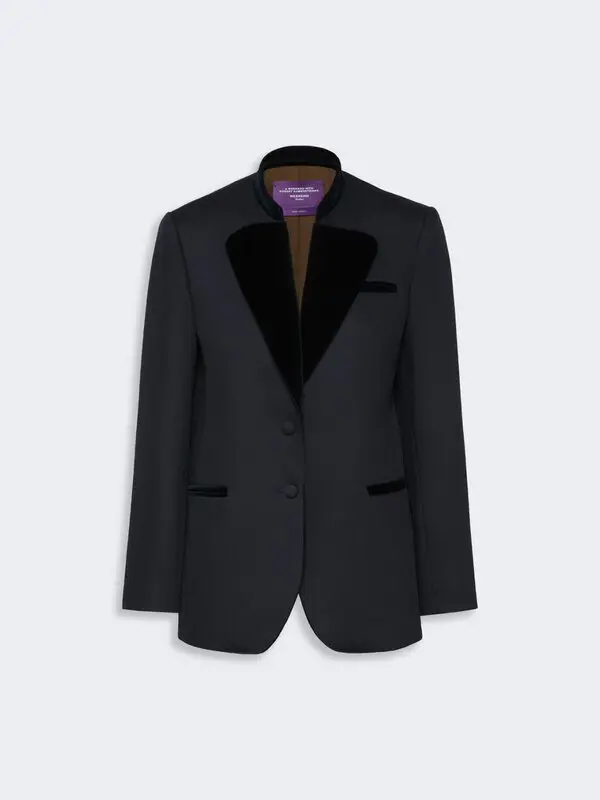 Max Mara Wool Cavalry Twill Single-breasted Blazer