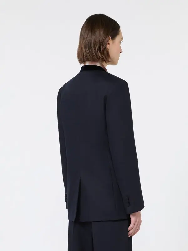 Max Mara Wool Cavalry Twill Single-breasted Blazer