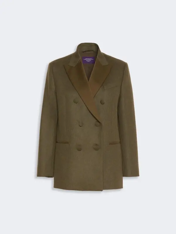 Max Mara Mélange Wool Double-breasted Blazer - Moss Green