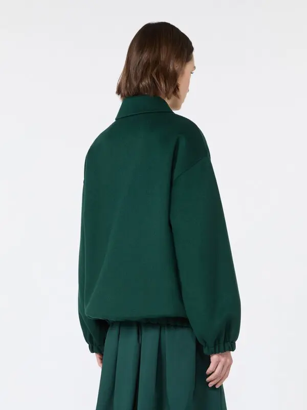 Max Mara Double Wool Broadcloth Bomber Jacket