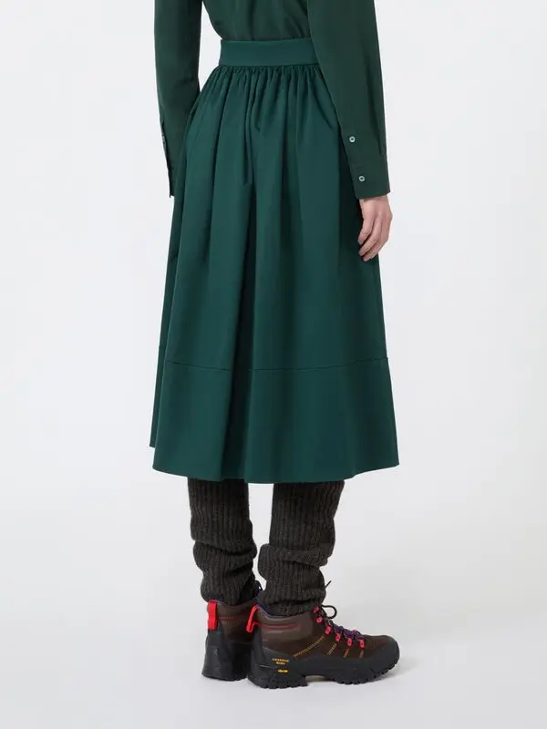 Max Mara Cotton Satin Midi Skirt