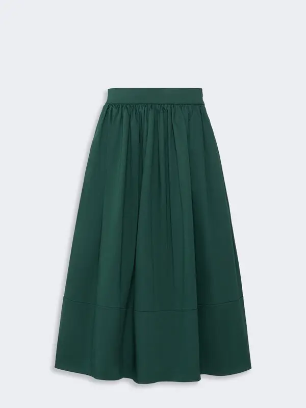 Max Mara Cotton Satin Midi Skirt