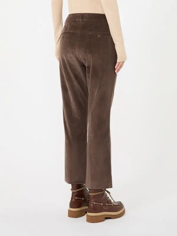 Max Mara Cotton Velvet Cropped Trousers