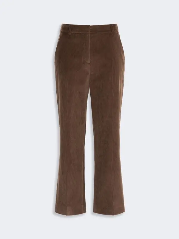 Max Mara Cotton Velvet Cropped Trousers