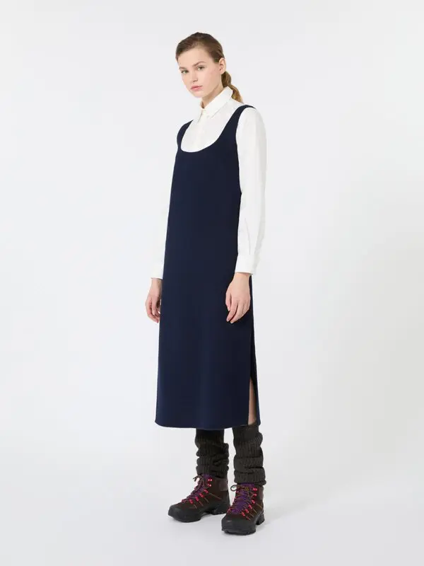 Max Mara Wool-blend Drap Midi Dress