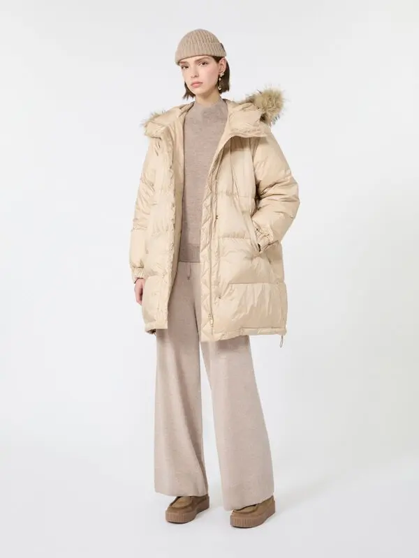 Max Mara Reversible Midi Parka In Water-repellent Plain-weave Fabric