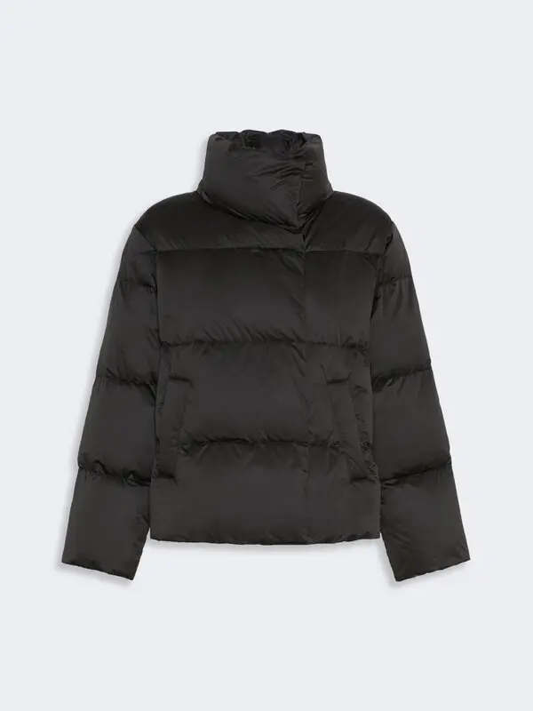 Max Mara Short Down Jacket In Technical Satin
