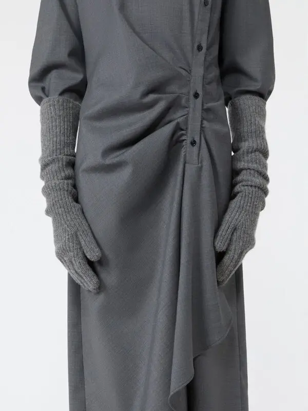 Max Mara Cashmere Yarn Gloves - Light Grey
