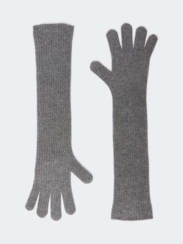 Max Mara Cashmere Yarn Gloves - Light Grey