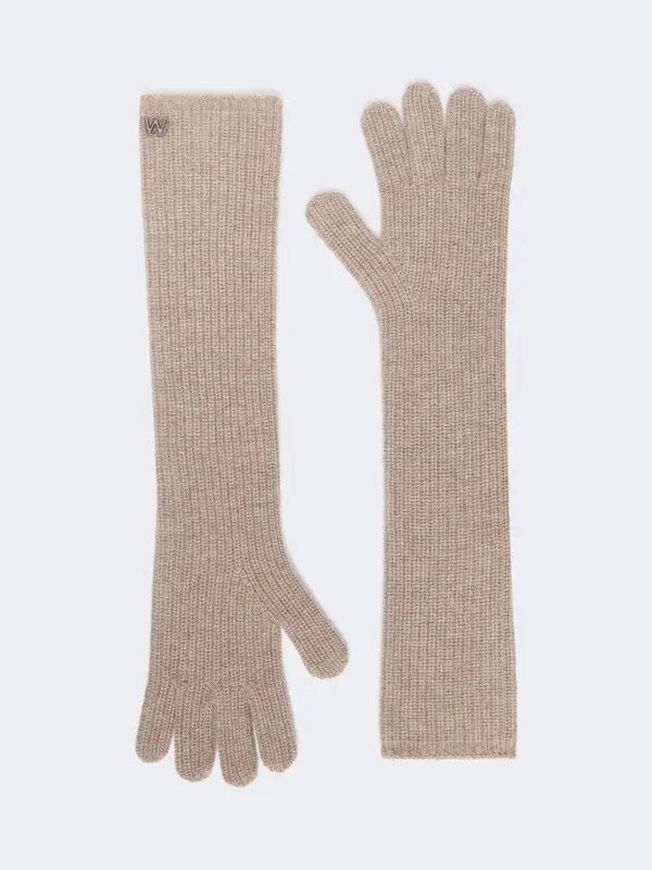 Max Mara Cashmere Yarn Gloves - Honey