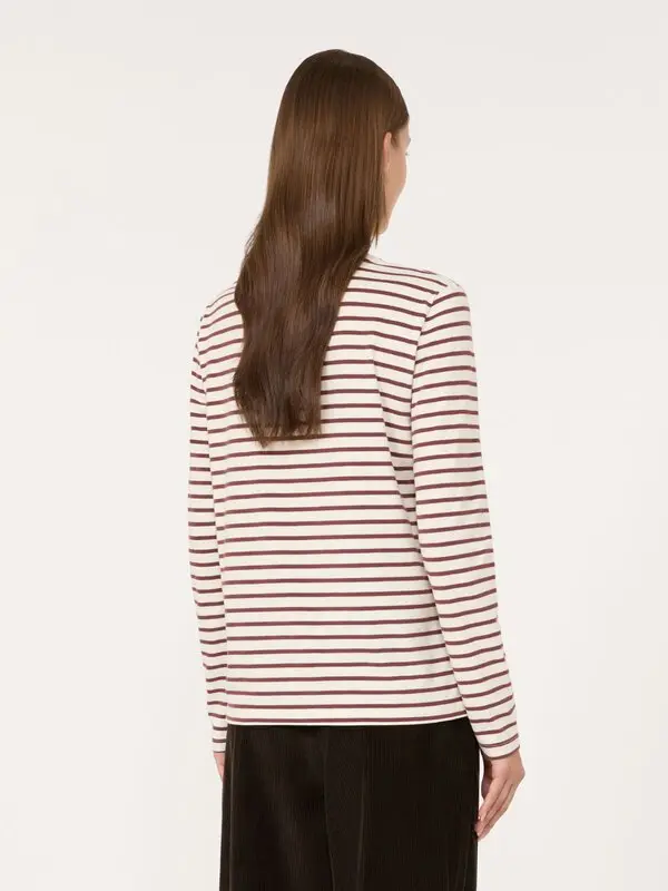 Max Mara Long-sleeved Jersey T-shirt - Bordeaux