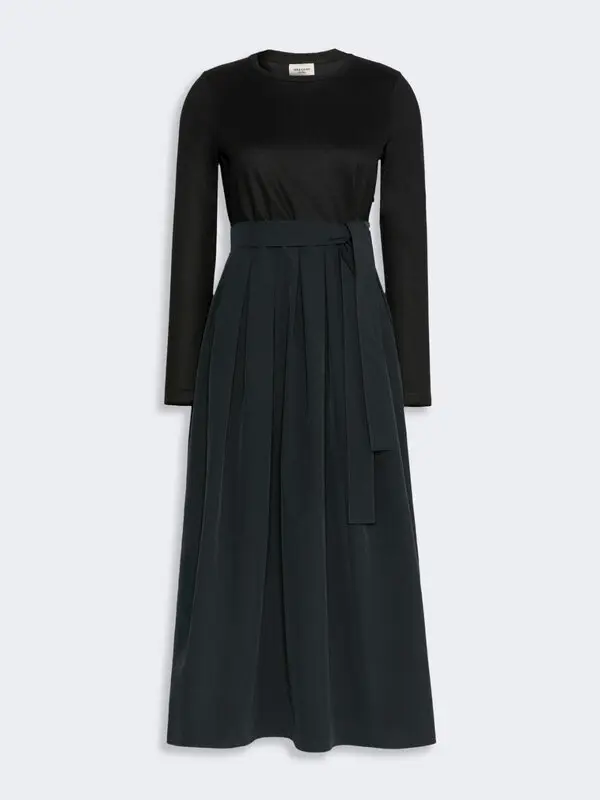 Max Mara Jacquard Jersey And Taffeta Dress