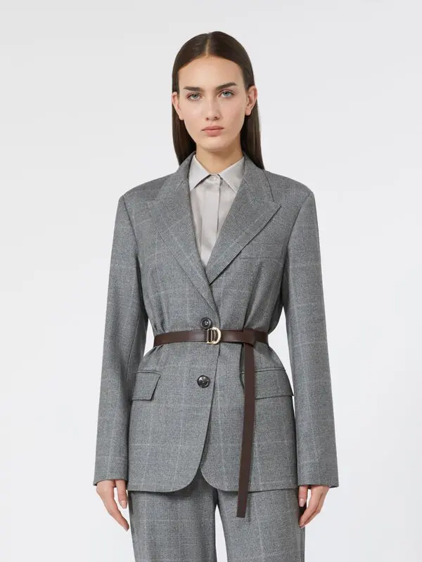 Max Mara Wool Flannel Blazer - Dark Grey