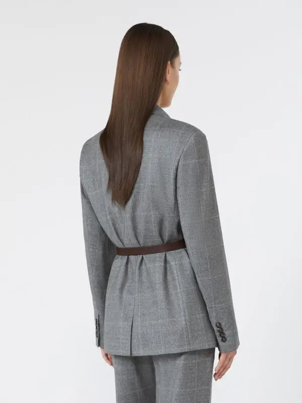 Max Mara Wool Flannel Blazer - Dark Grey