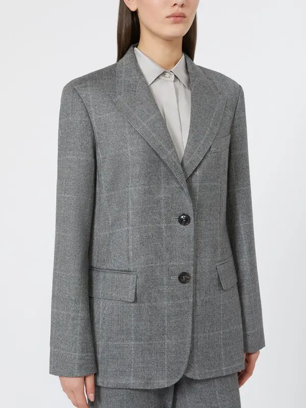 Max Mara Wool Flannel Blazer - Dark Grey