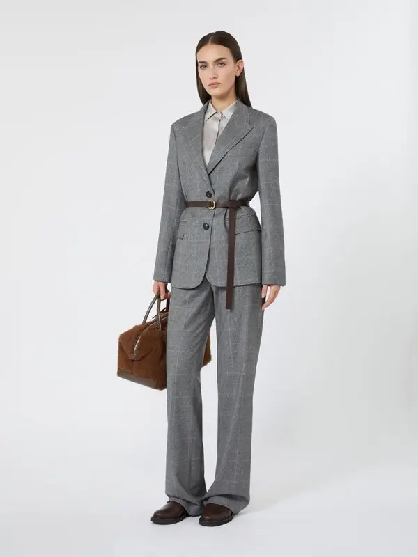 Max Mara Wool Flannel Blazer - Dark Grey