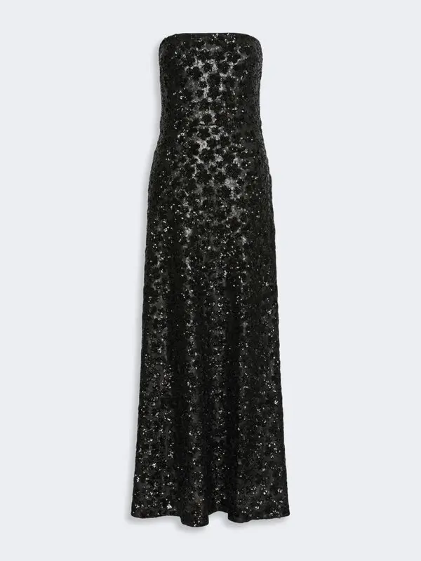 Max Mara Embroidered And Sequinned Tulle Bustier Dress