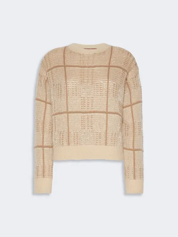 Max Mara Boxy-fit Wool, Mohair And Cashmere Sweater - Ecru
