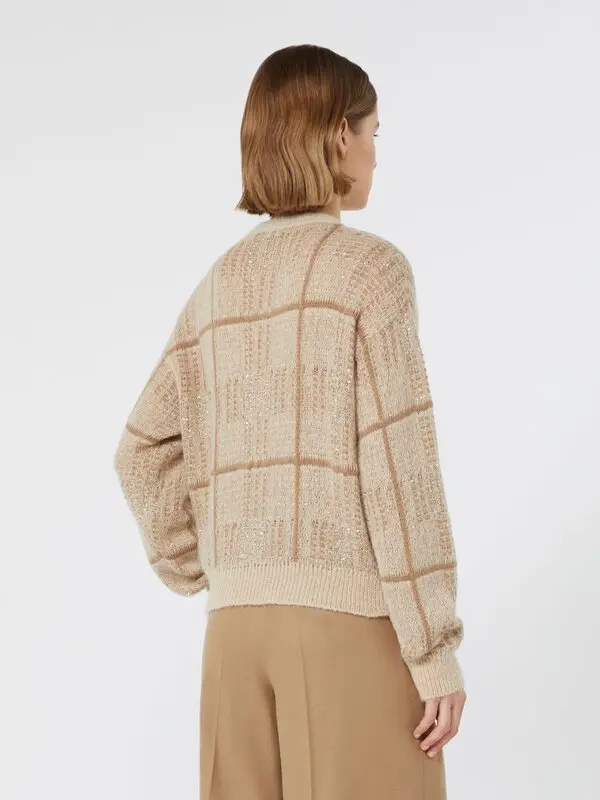 Max Mara Boxy-fit Wool, Mohair And Cashmere Sweater - Ecru