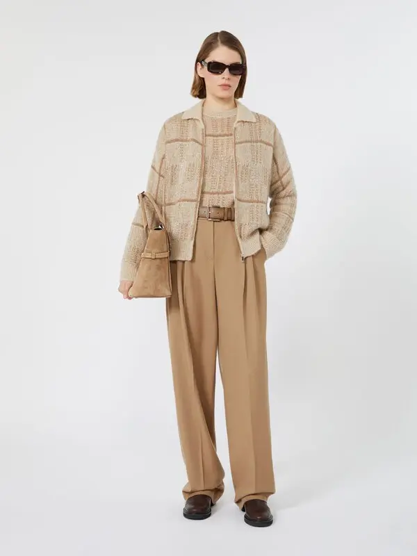 Max Mara Boxy-fit Wool, Mohair And Cashmere Sweater - Ecru
