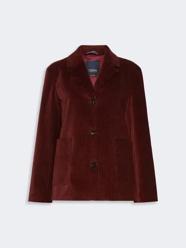 Max Mara Fine Rib-knit Single-breasted Velvet Jacket