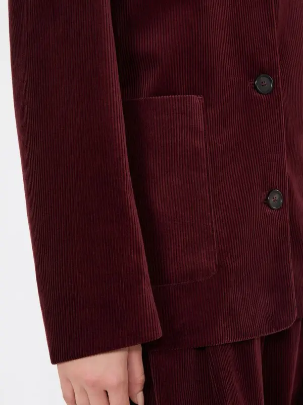 Max Mara Fine Rib-knit Single-breasted Velvet Jacket
