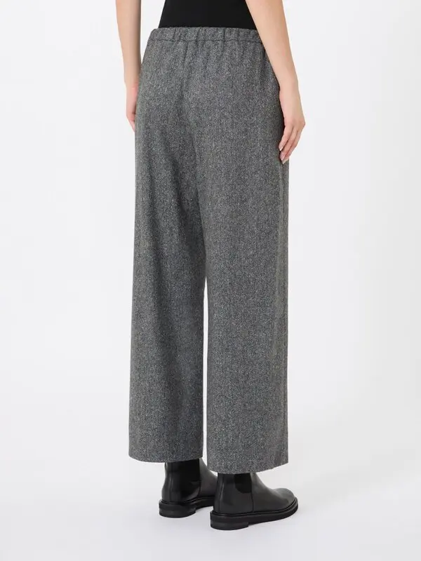 Max Mara Wool Flannel Joggers - Black