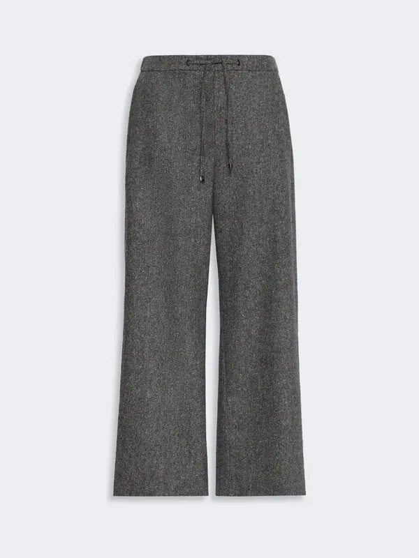 Max Mara Wool Flannel Joggers - Black