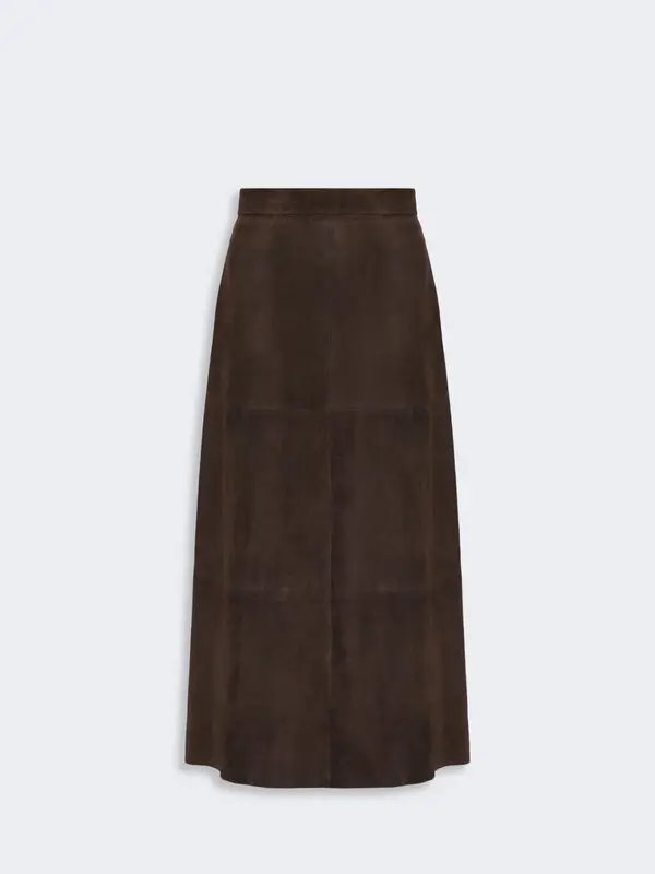 Max Mara Flared Suede Skirt