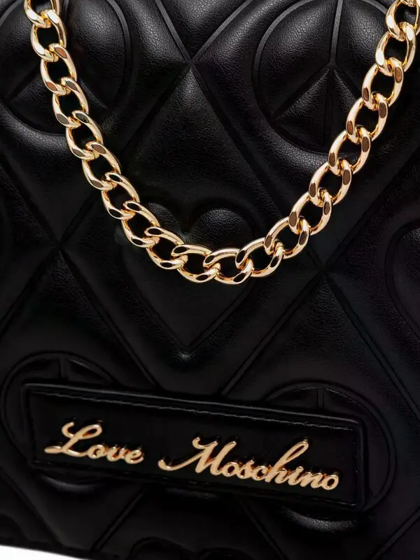 Moschino Quilted Heart-motif Shoulder Bag