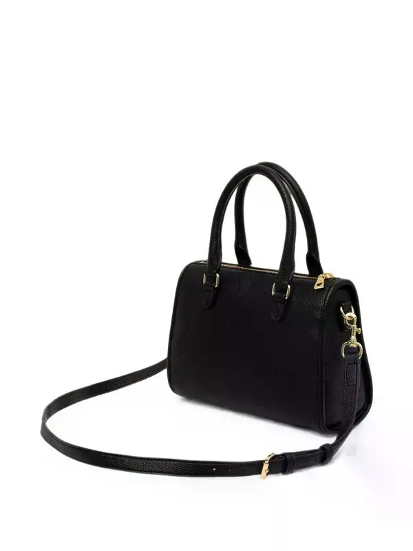 Moschino Logo-plaque Pebbled Tote Bag
