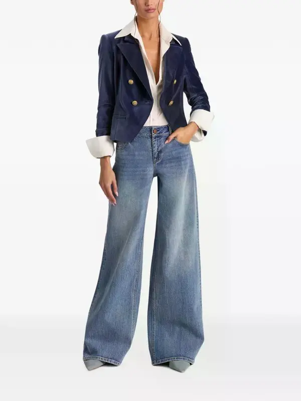 Alice + Olivia Sable Double-breasted Blazer - Blue