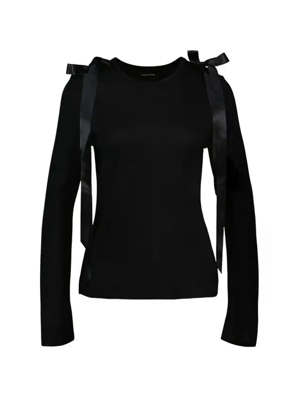 Simone Rocha Bow-detail Long-sleeve Top