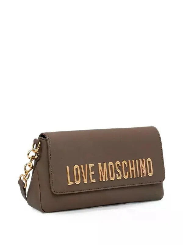 Moschino Logo-plaque Shoulder Bag - Brown