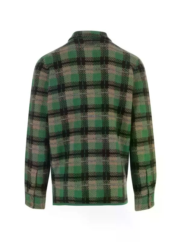 Guest In Residence Check-pattern Cashmere Shirt - Green