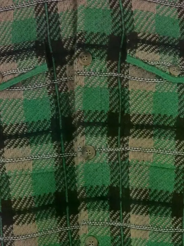 Guest In Residence Check-pattern Cashmere Shirt - Green
