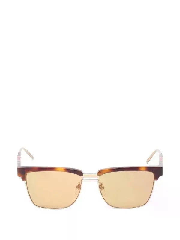 Gucci 2010s Rectangle-frame Sunglasses - Brown