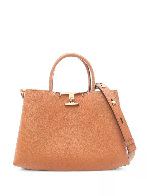 TOD'S 2010s T-timeless Leather Tote Bag - Brown