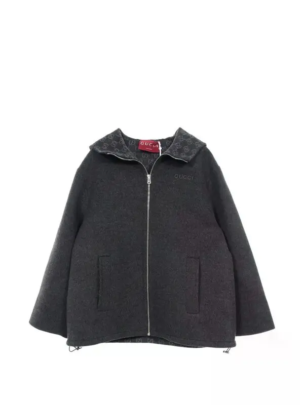 Gucci 2010s Logo-embroidered Hooded Jacket