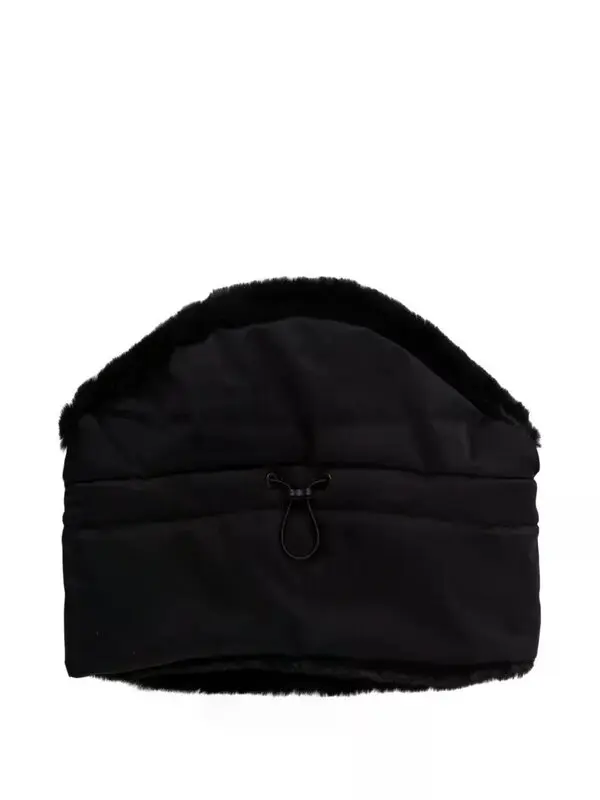 SPORTALM Faux-fur Trim Drawstring Snood - Black