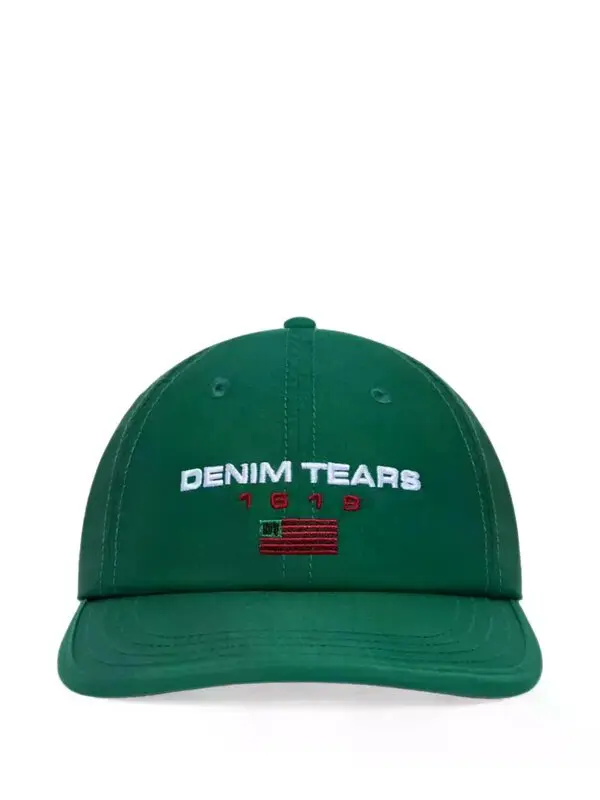 DENIM TEARS Logo-embroidered Hat - Green