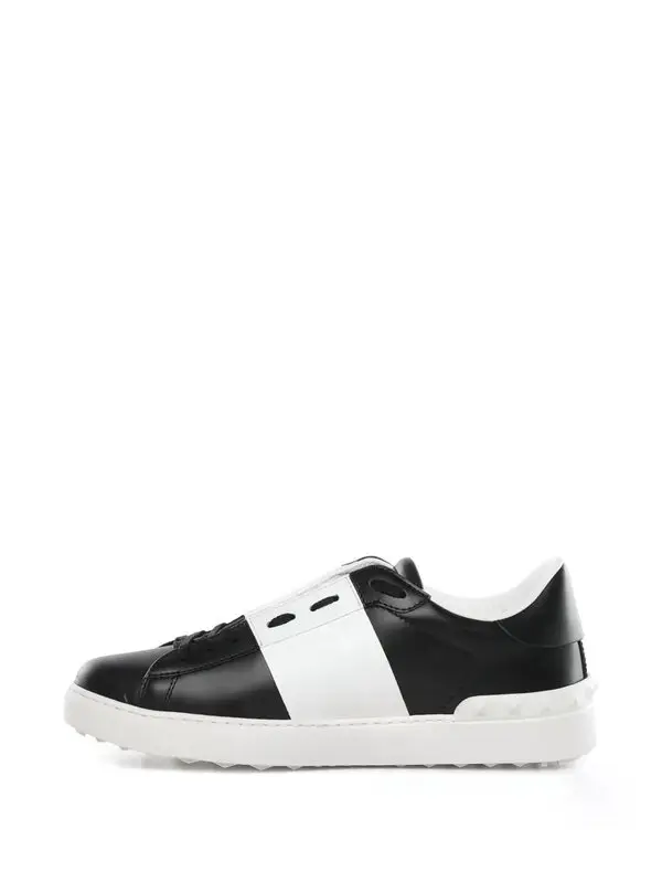 Valentino Garavani Open Rockstud Leather Sneakers - Black