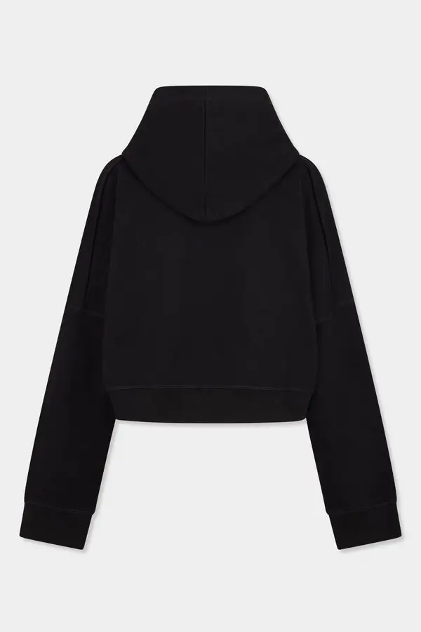 Dsquared2 Dolls Cropped Onion Fit Hoodie - Black